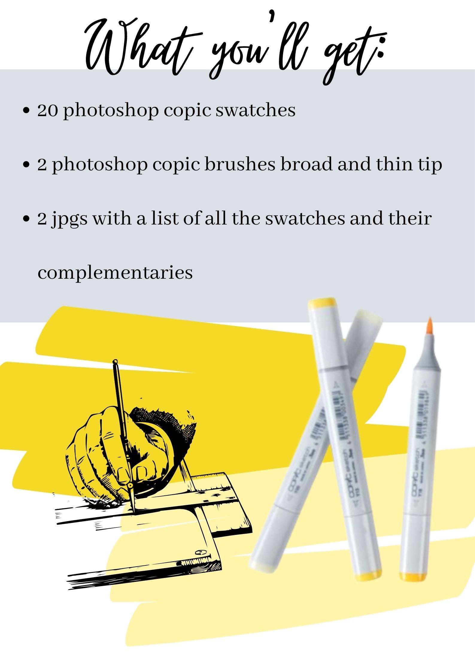 Photoshop Color Palette | Yellow Set - Etsy