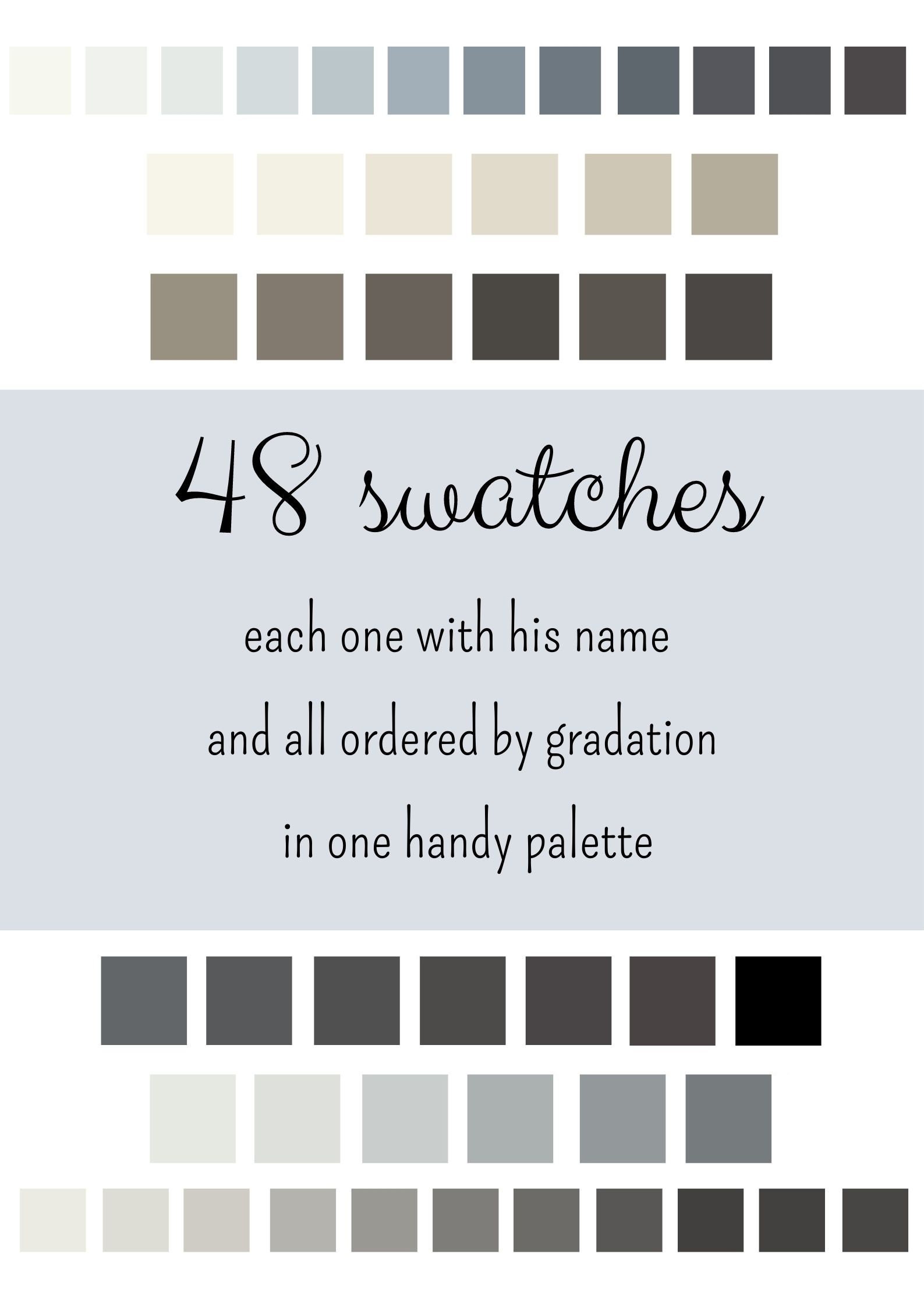 Photoshop Color Palette | Grey Set - Etsy