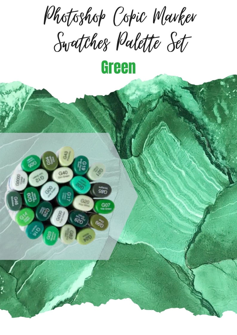 Photoshop Color Palette Green Set - Etsy