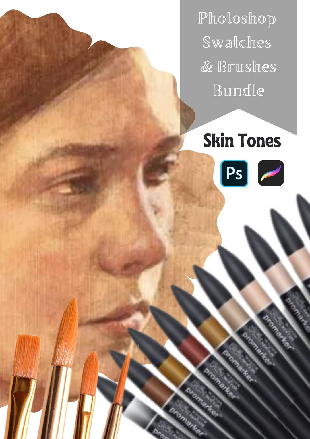 Photoshop Swatches & Brushes Bundle Skin Tones Swatches - Etsy
