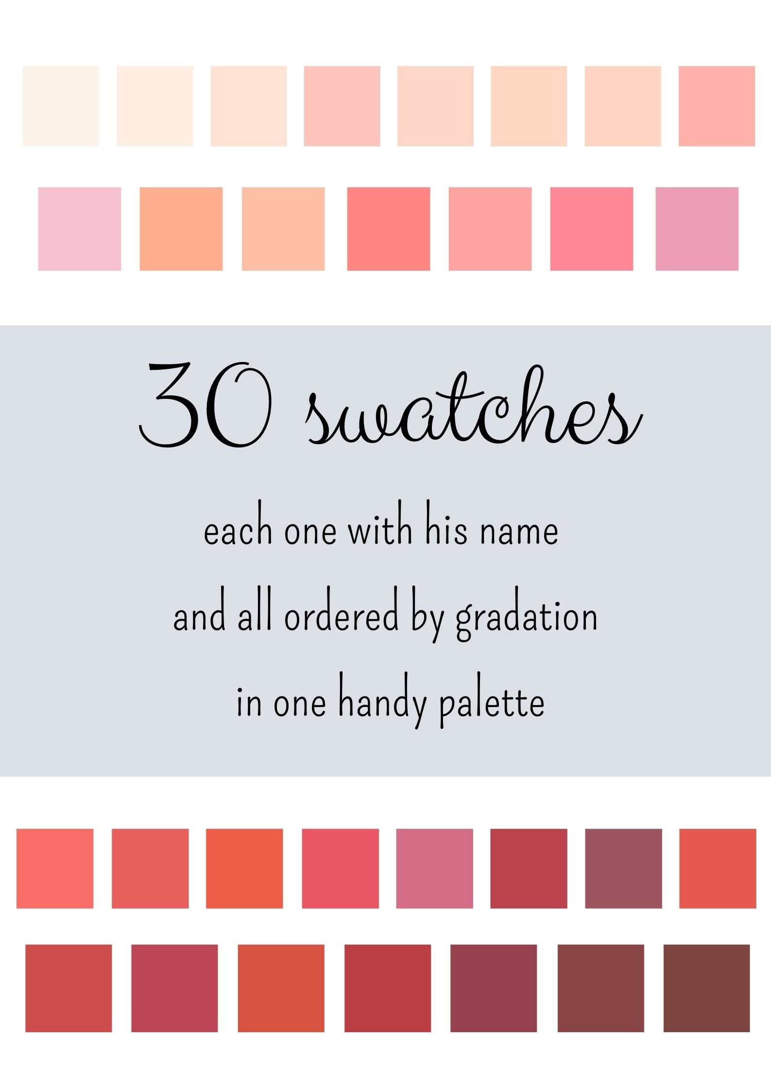 Photoshop Color Palette | Red Set - Etsy