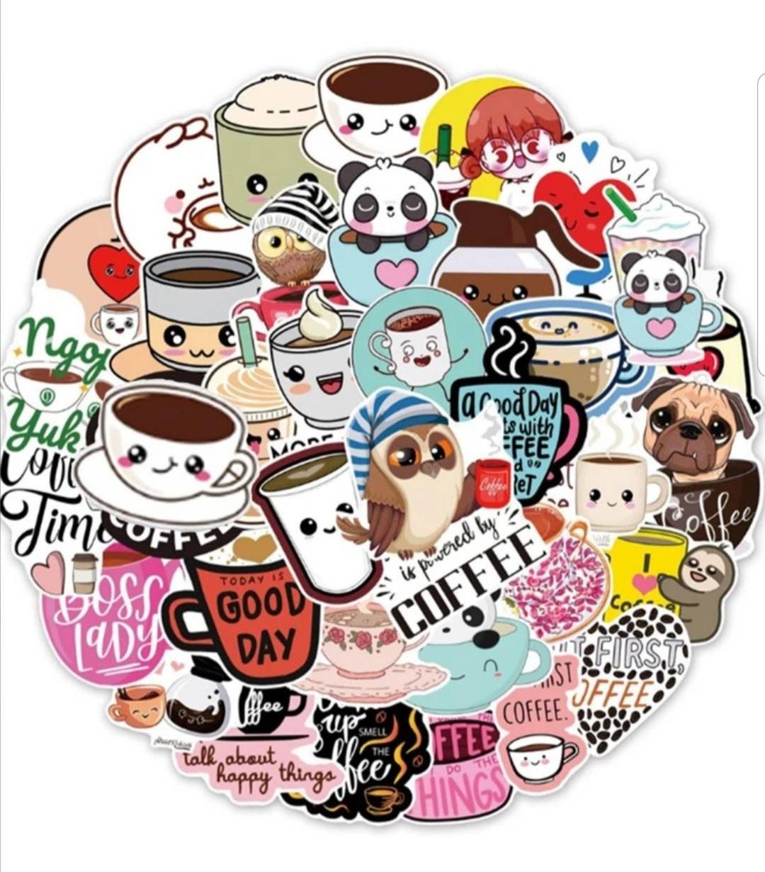 Coffee Stickers 10 Pack - Etsy