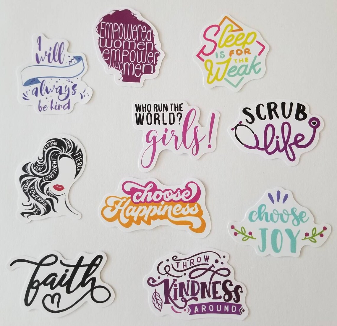 Inspirational Quote Stickers 10 Pack - Etsy
