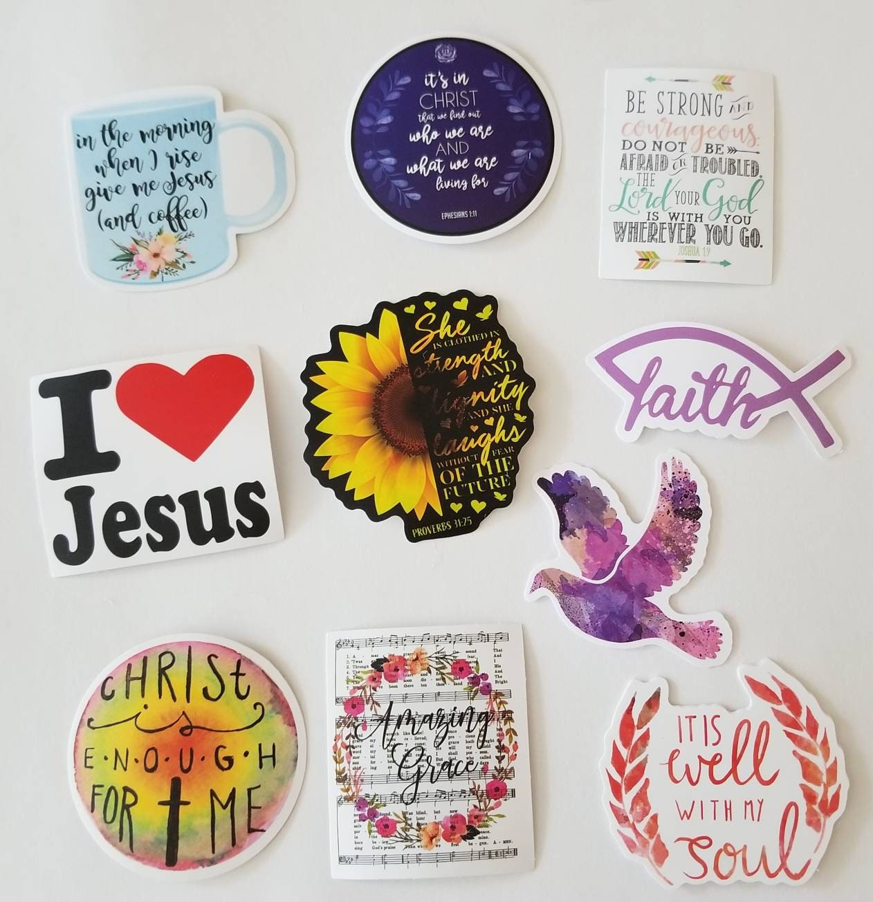 Religious Stickers Pack of 10 - Etsy