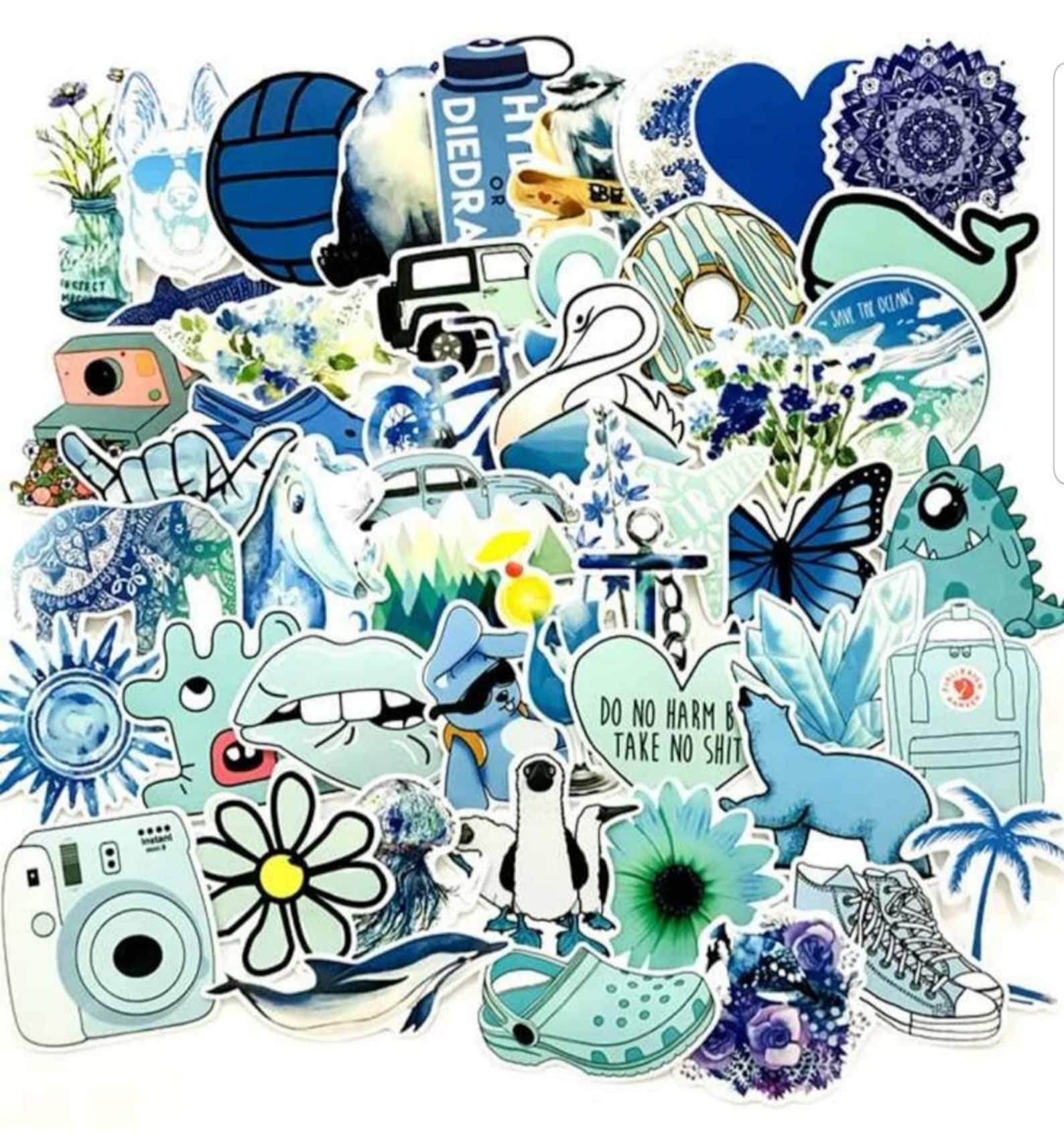 Blue Aesthetic Stickers 10 Pack - Etsy