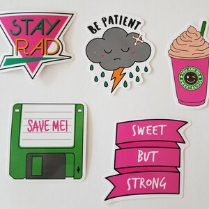 Cute Retro Stickers 10 Pack - Etsy