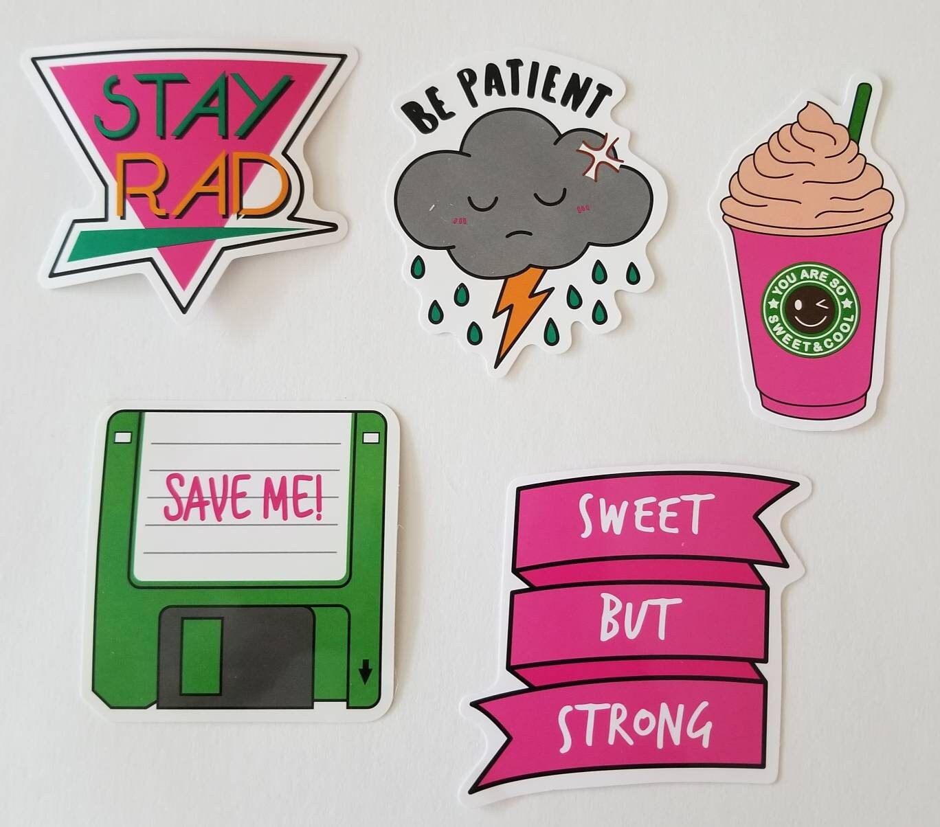 Cute Retro Stickers 10 Pack - Etsy
