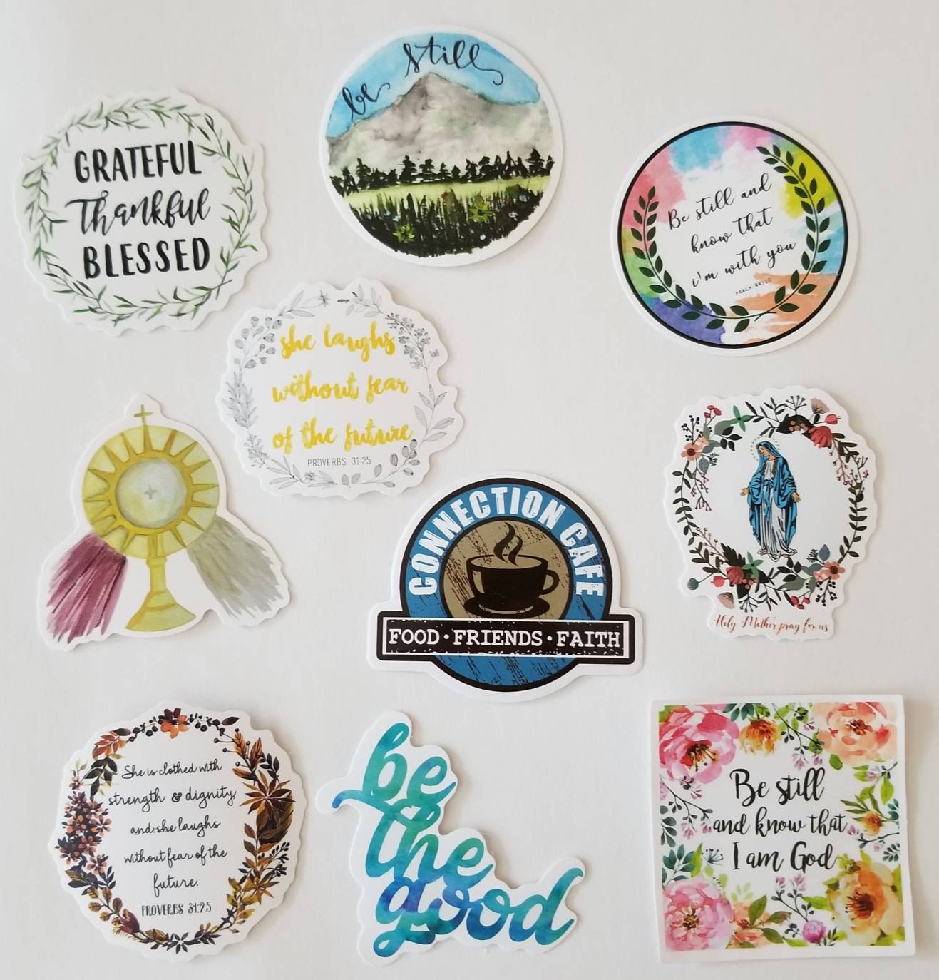 Religious Stickers Pack of 10 - Etsy
