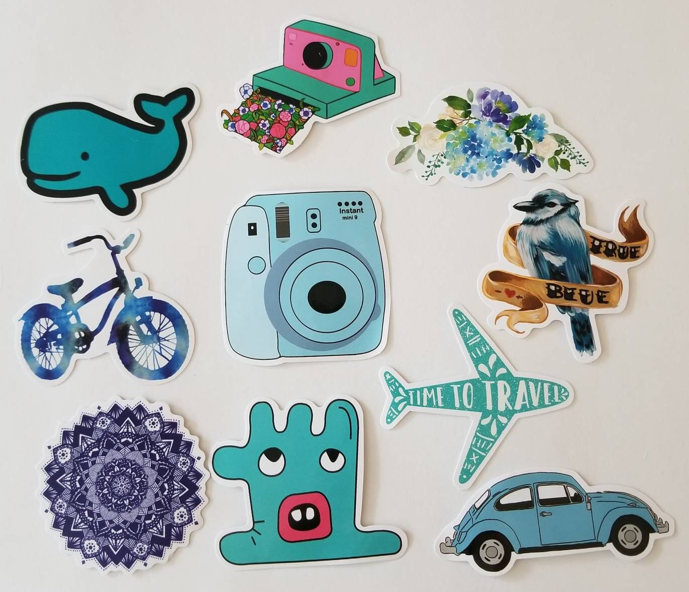 Blue Aesthetic Stickers 10 Pack - Etsy