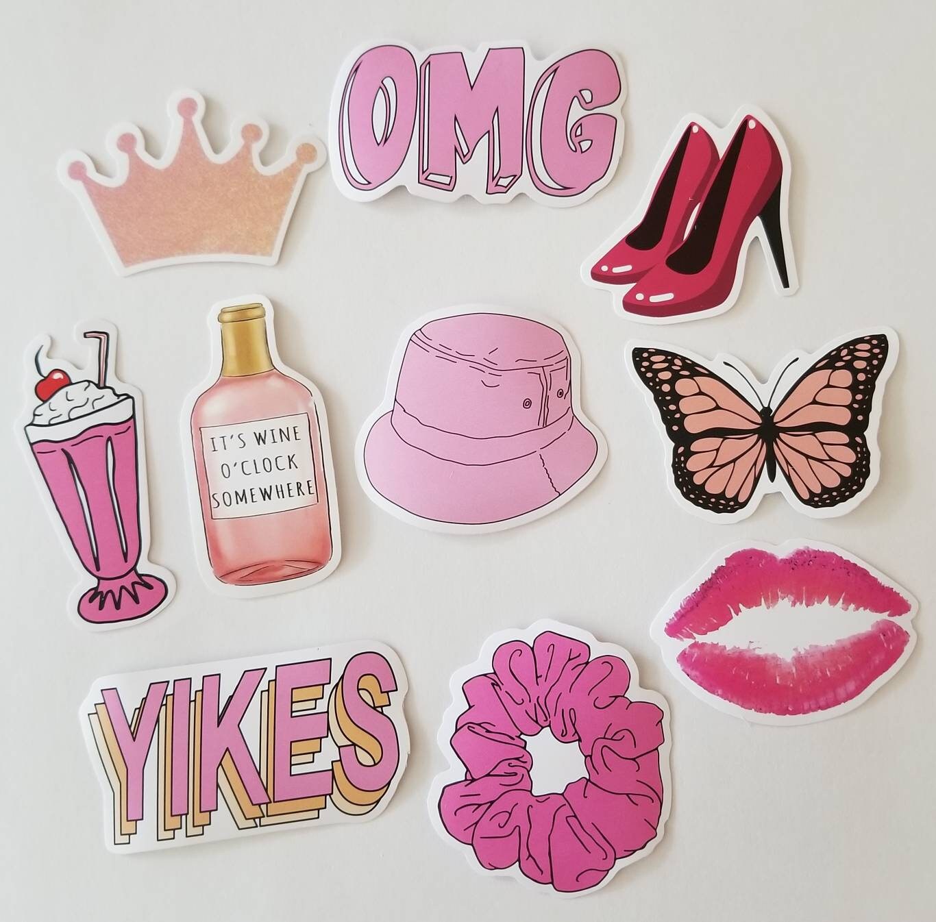 Pink Aesthetic Stickers 10 Pack - Etsy