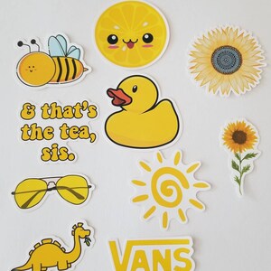 Yellow Stickers 10 Pack - Etsy