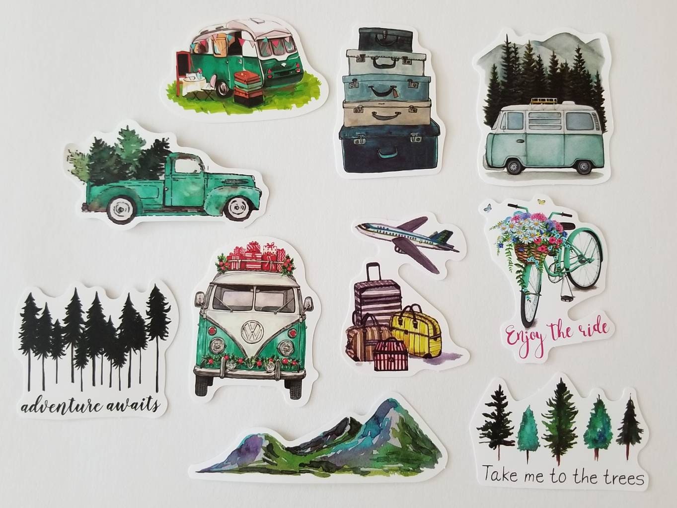 Vintage Travel Stickers 10 Pack - Etsy