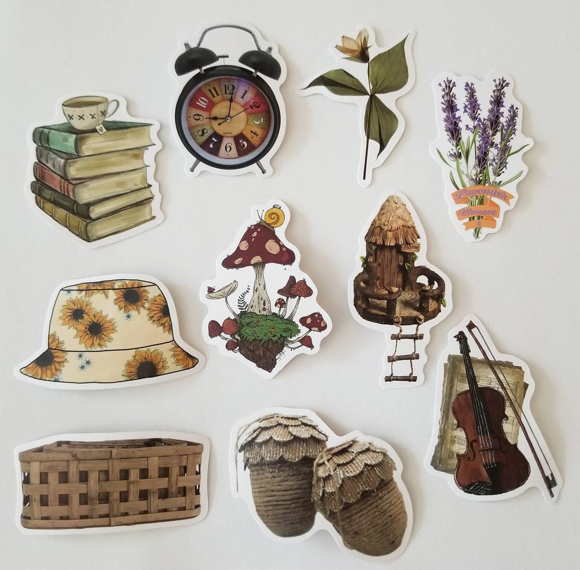Vintage Style Cottagecore Stickers Pack of 10 - Etsy