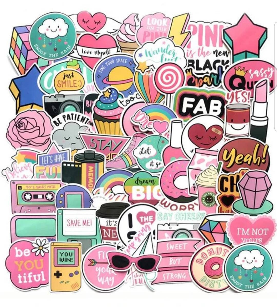 Cute Retro Stickers 10 Pack - Etsy
