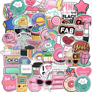 Cute Retro Stickers 10 Pack - Etsy