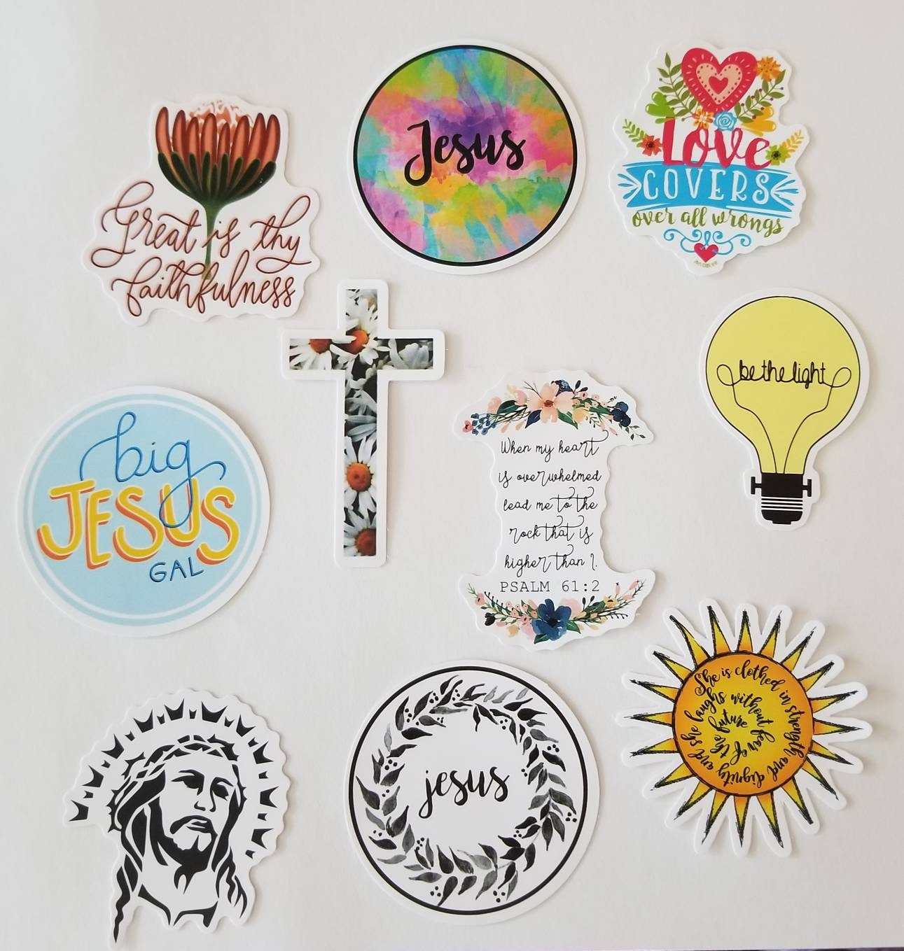 Religious Stickers Pack of 10 - Etsy