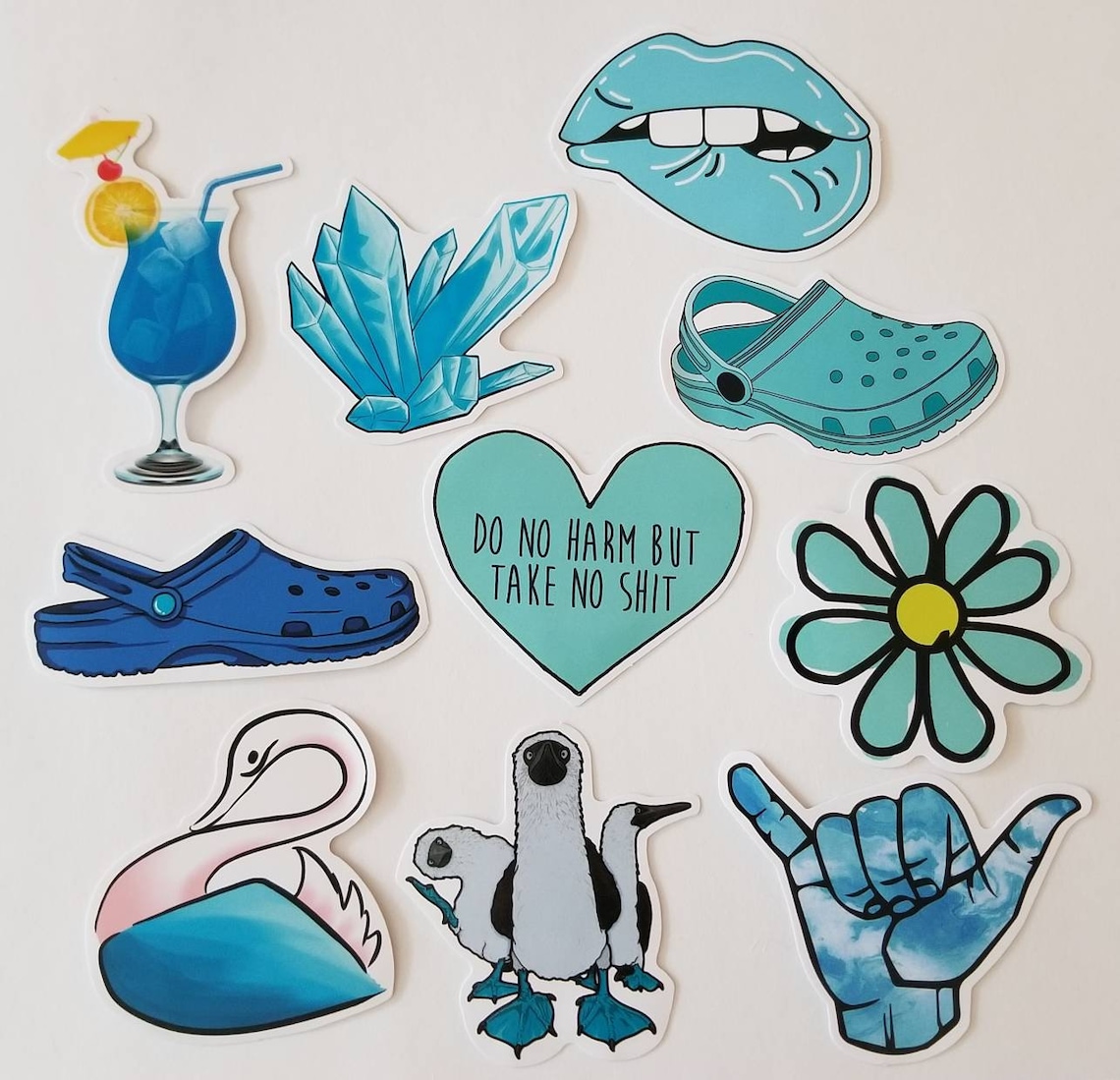 Blue Aesthetic Stickers 10 Pack - Etsy