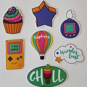 Cute Retro Stickers 10 Pack - Etsy