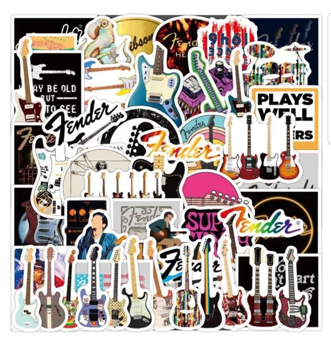 Guitar Stickers 10 Pack - Etsy