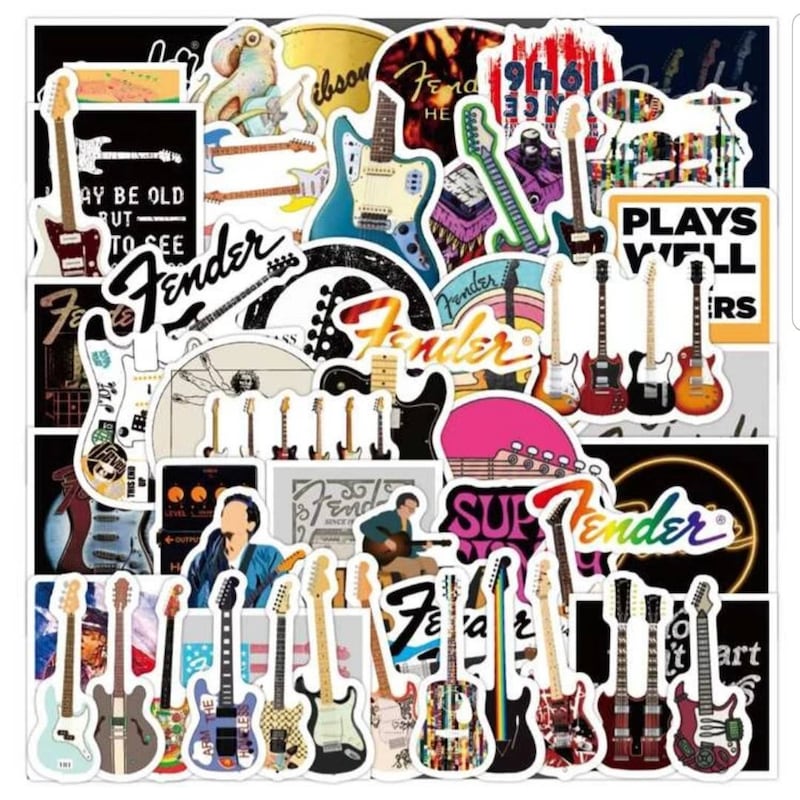 Guitar Stickers - Etsy