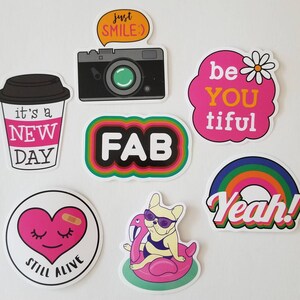 Cute Retro Stickers 10 Pack - Etsy