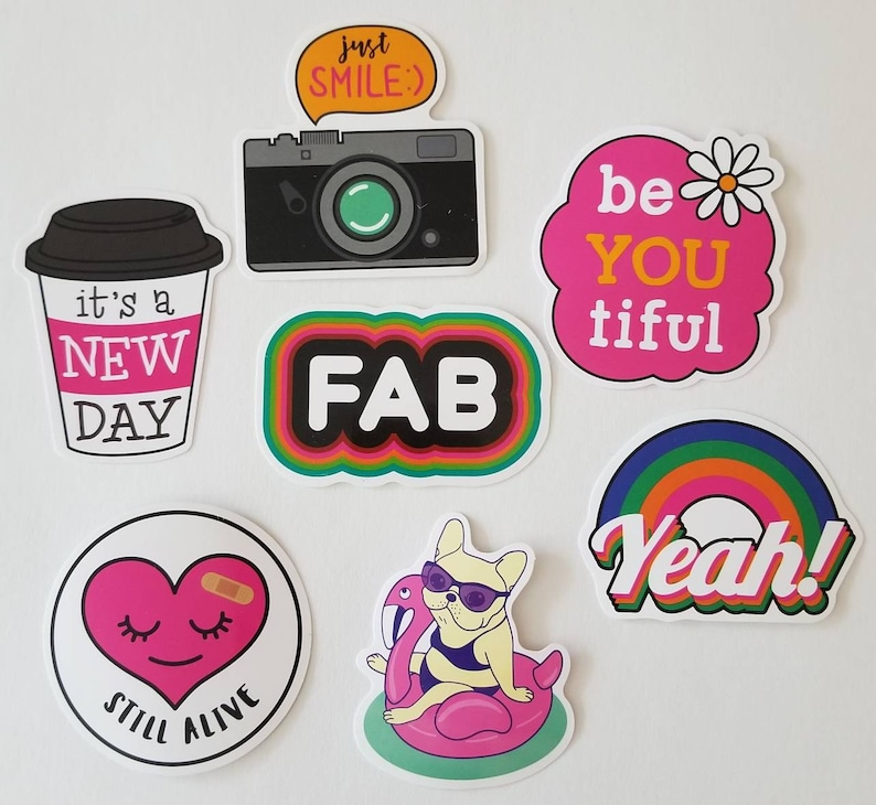 Cute Retro Stickers 10 Pack - Etsy