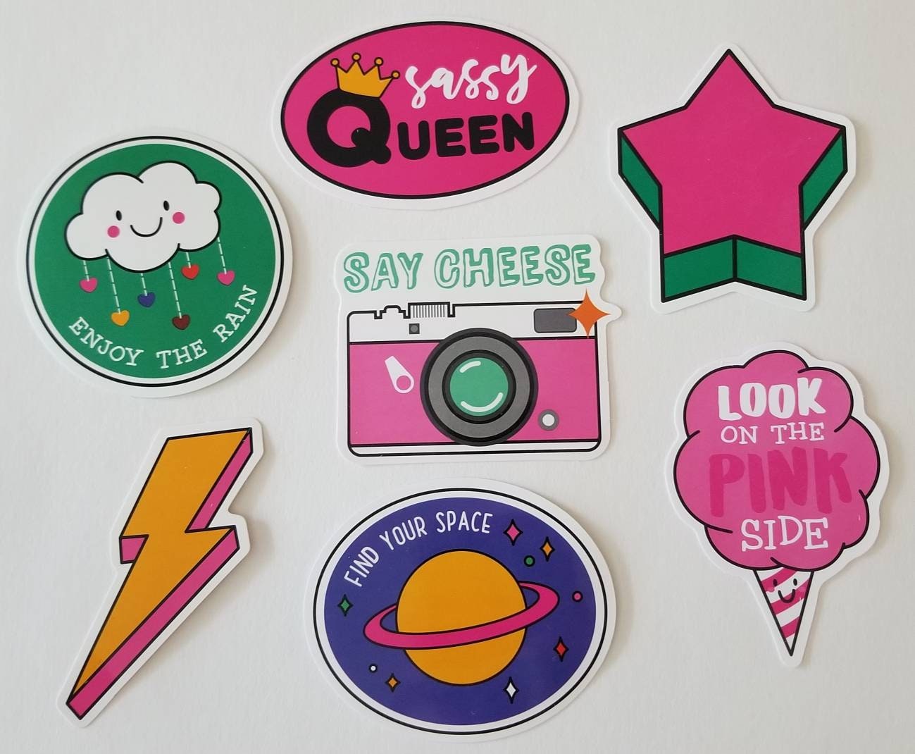 Cute Retro Stickers 10 Pack - Etsy