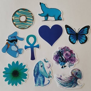 Blue Aesthetic Stickers 10 Pack - Etsy