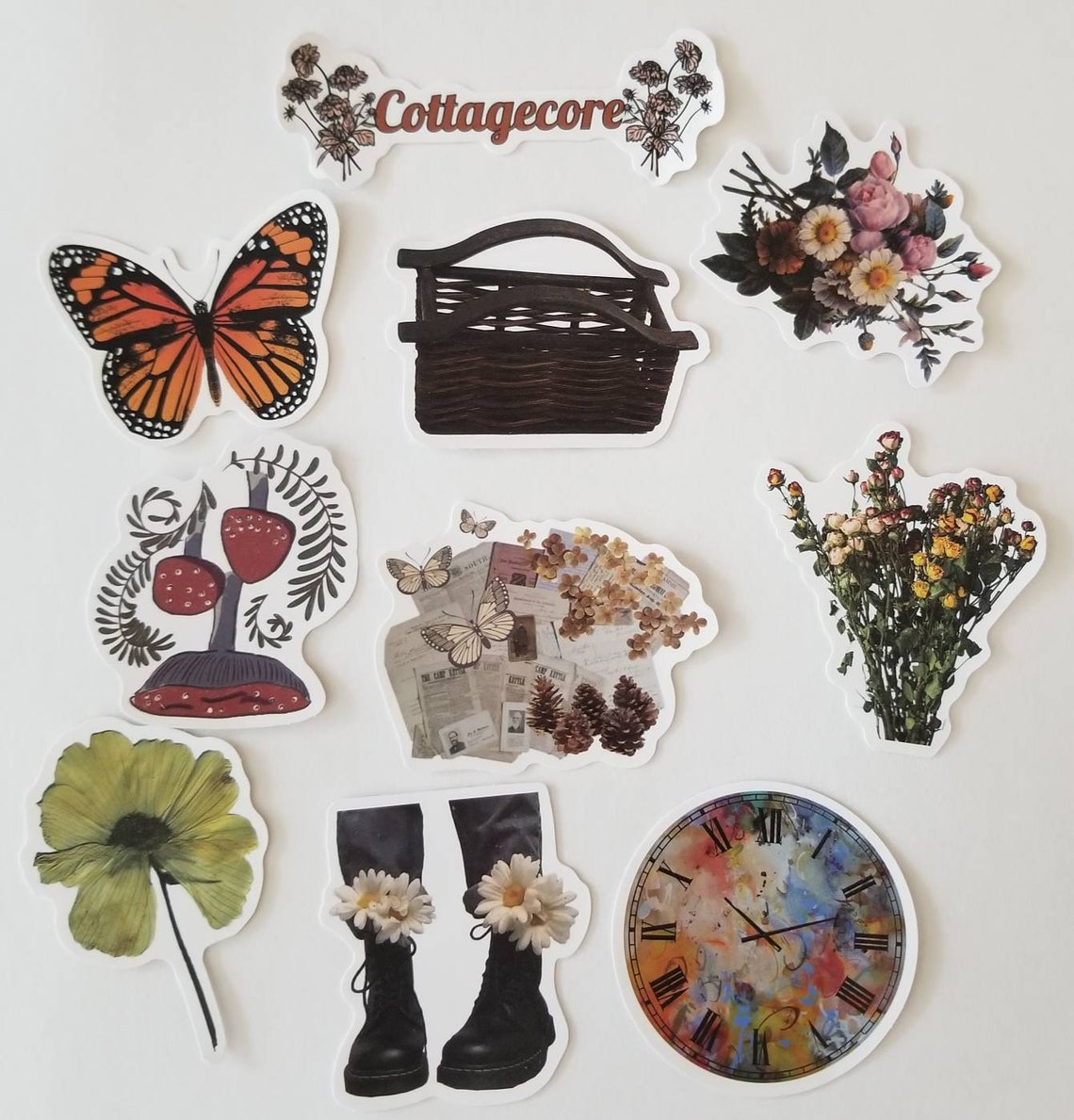 Vintage Style Cottagecore Stickers Pack of 10 - Etsy