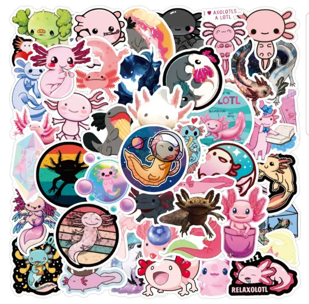 Axolotl Stickers Pack of 10 - Etsy