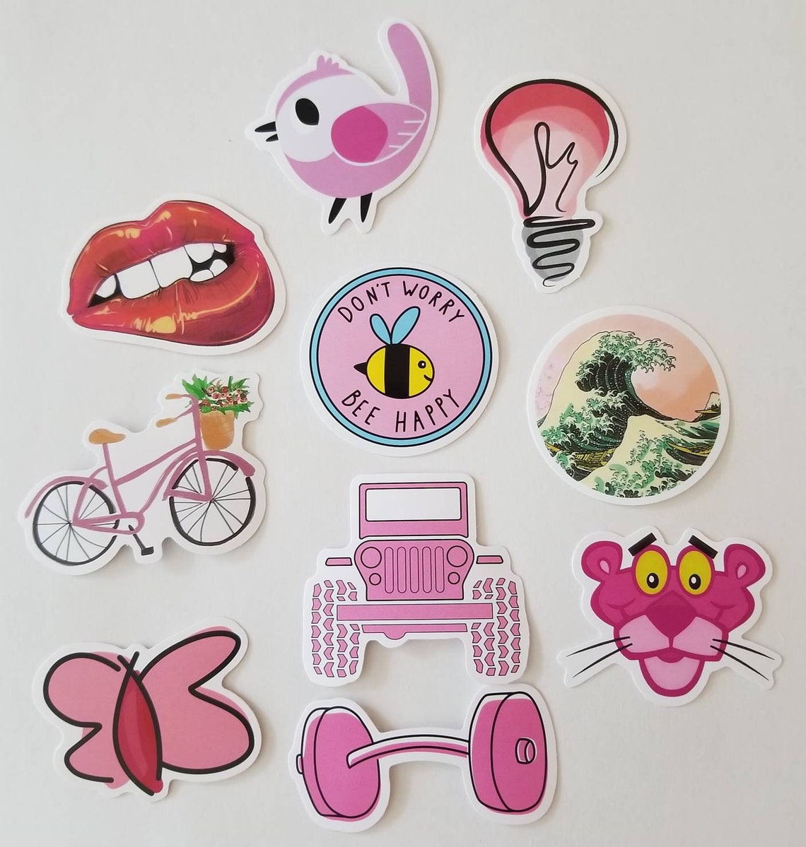 Pink Aesthetic Stickers 10 Pack - Etsy