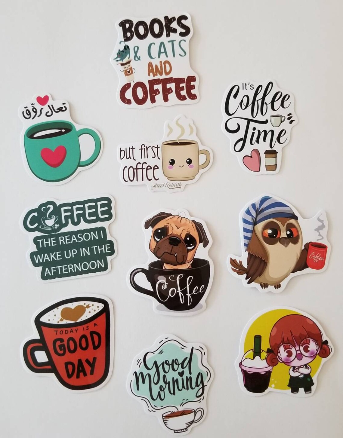Coffee Stickers 10 Pack - Etsy