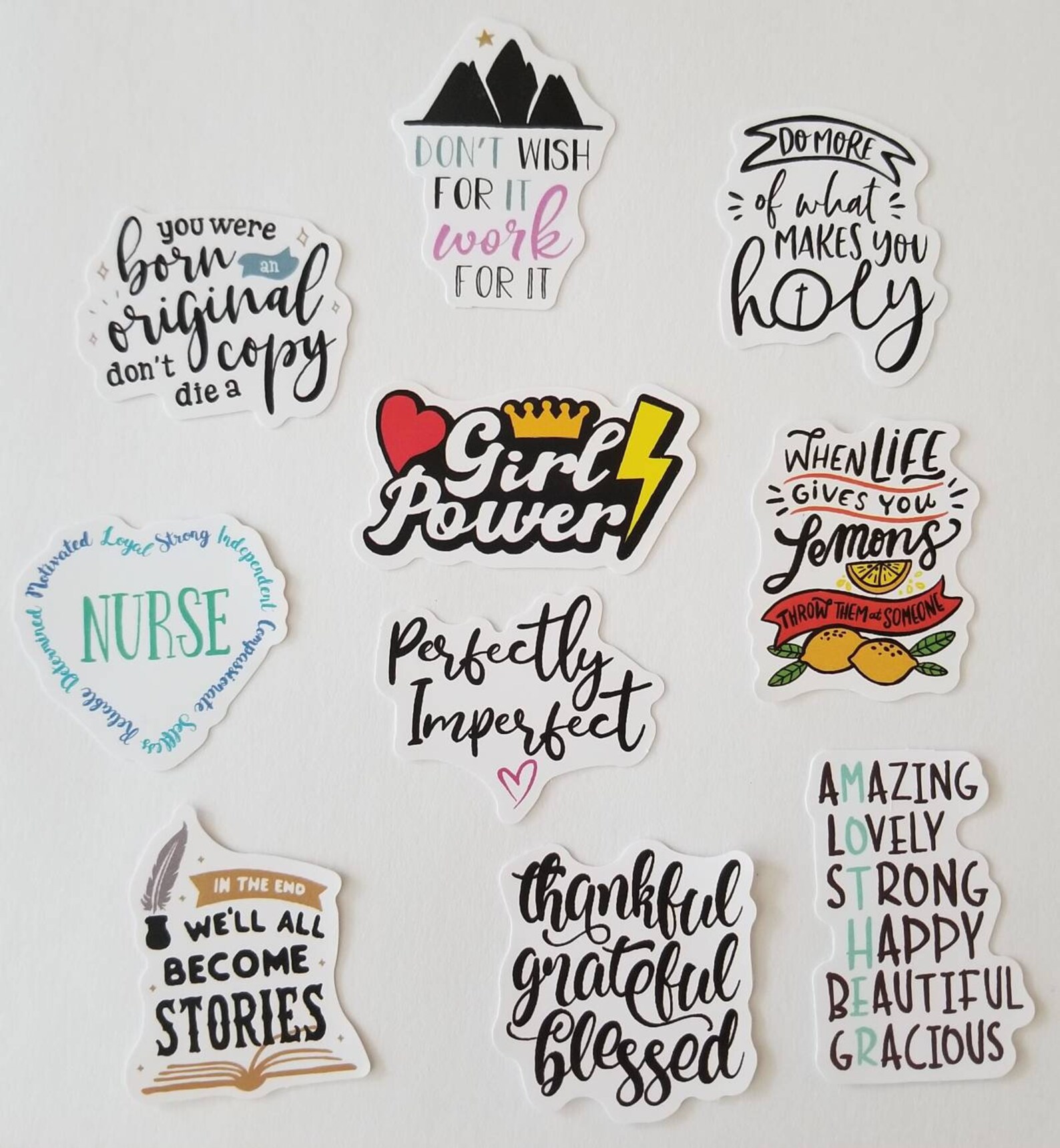 Inspirational Quote Stickers 10 Pack - Etsy