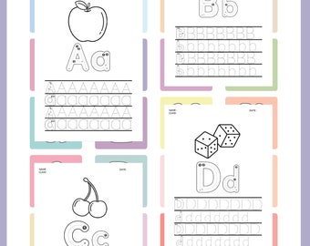 Alphabet Tracing Bundle - Etsy