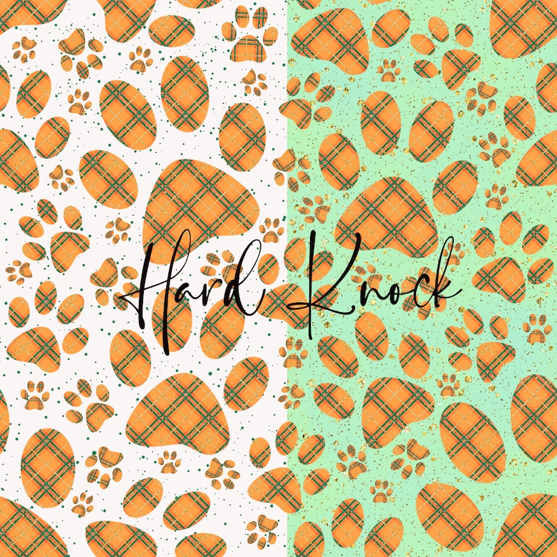 ORANGE PAW PRINTS 2 for 1 - Etsy