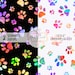 COLORFUL PAW PRINTS 2 for 1 - Etsy