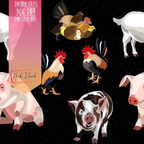 On the Farm Seamless Pattern | Etsy