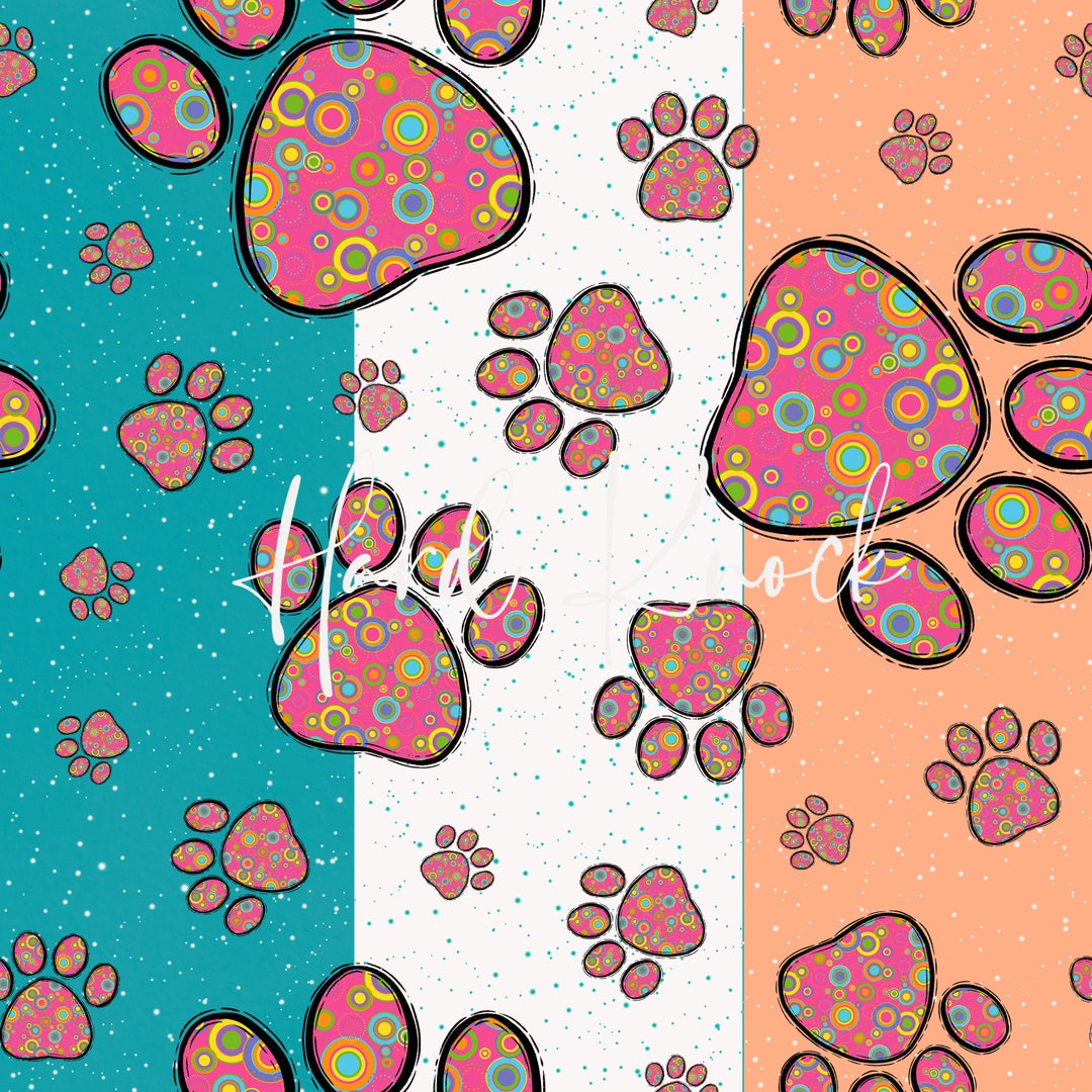 RETRO PAW PRINTS 3 for 1 - Etsy