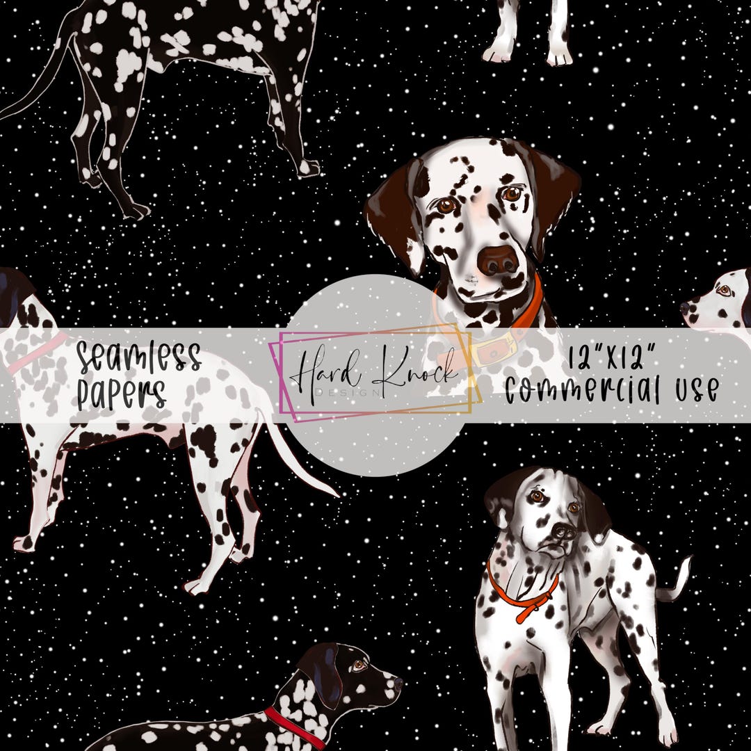 Dalmatian Seamless Pattern: JPG, PNG, PSD (digital Download) - Etsy