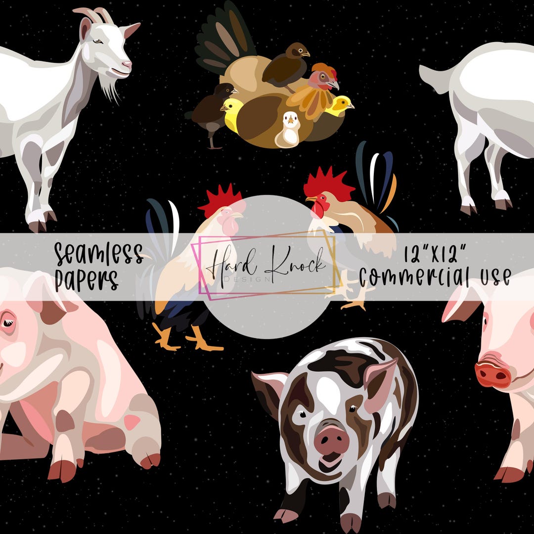 On the Farm Seamless Pattern - Etsy