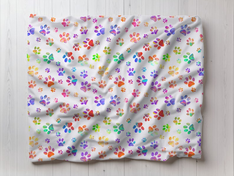 COLORFUL PAW PRINTS 2 for 1 - Etsy