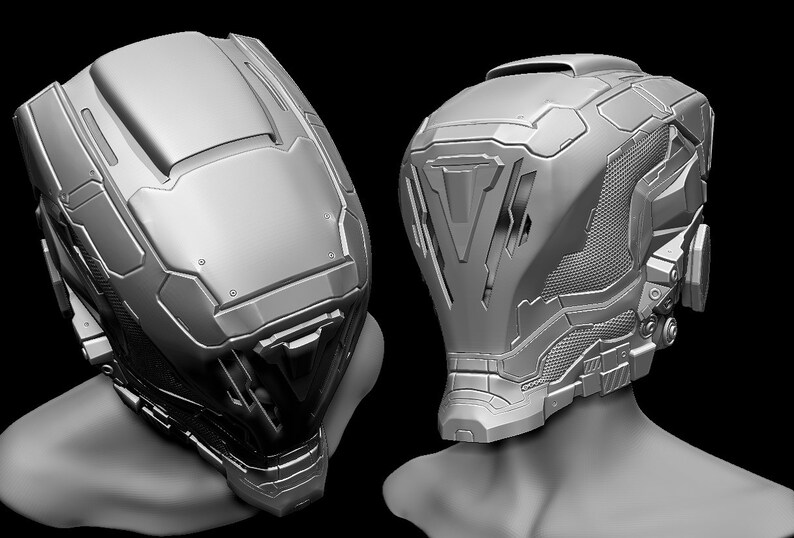 Ghostrunner ONLY Helmet 3d-model for Print - Etsy
