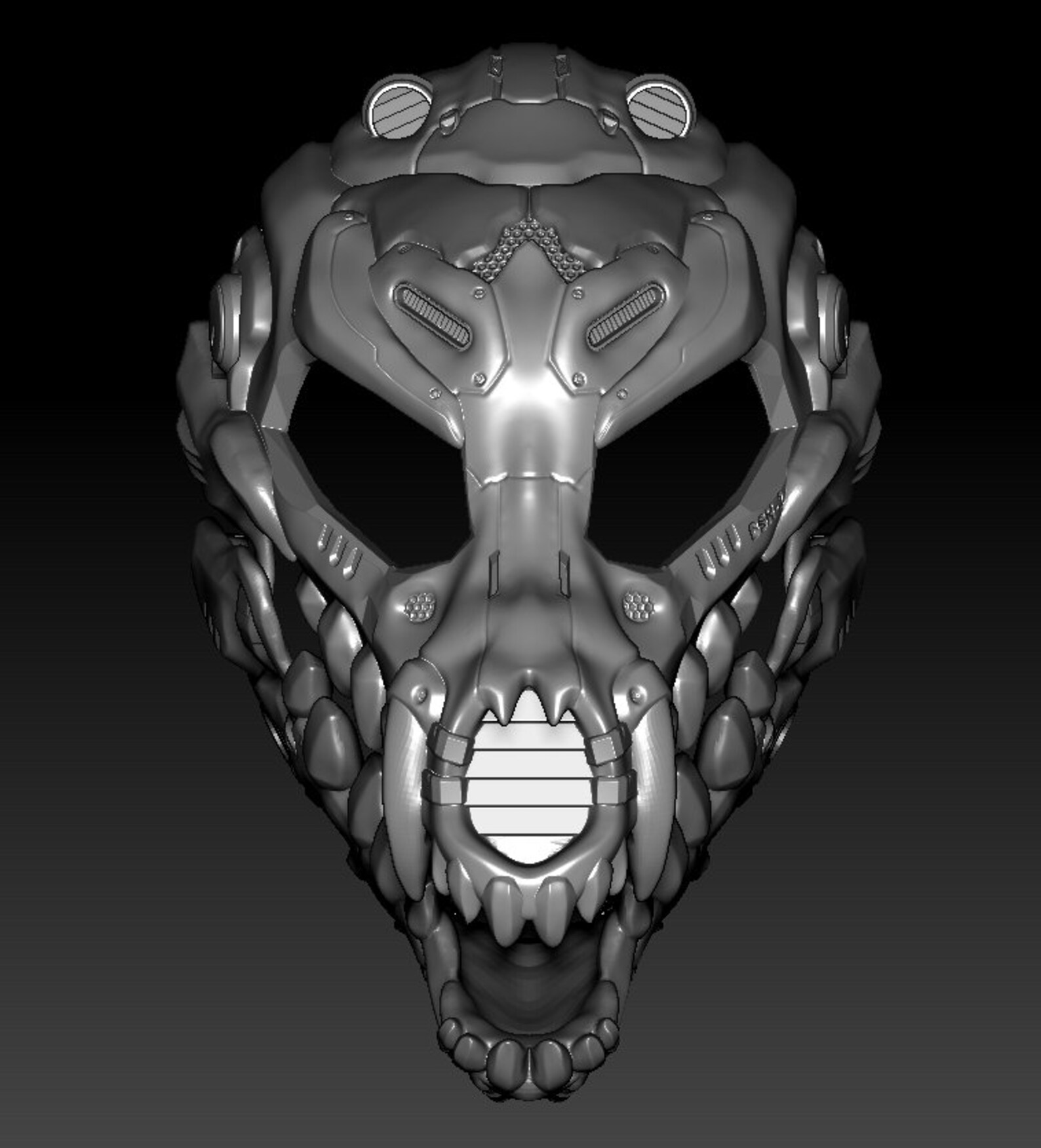 Bionic Skulldog 3d-model for 3d Print cyberskull - Etsy