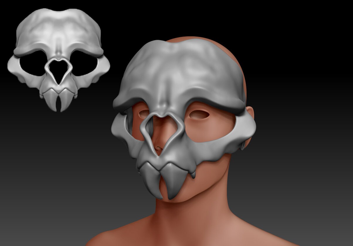 Bat Skull Mask 3d-models for 3d-print - Etsy Australia