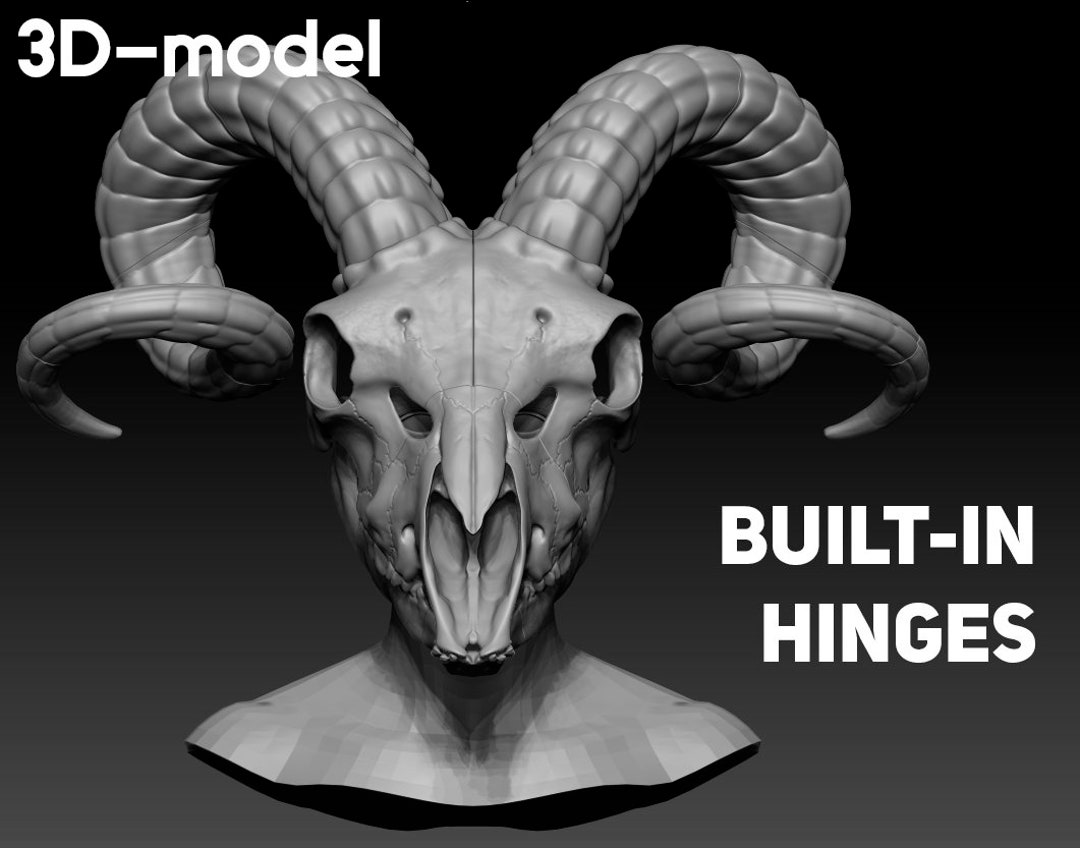 Ram Skull 3D Model Set for Printing - Etsy