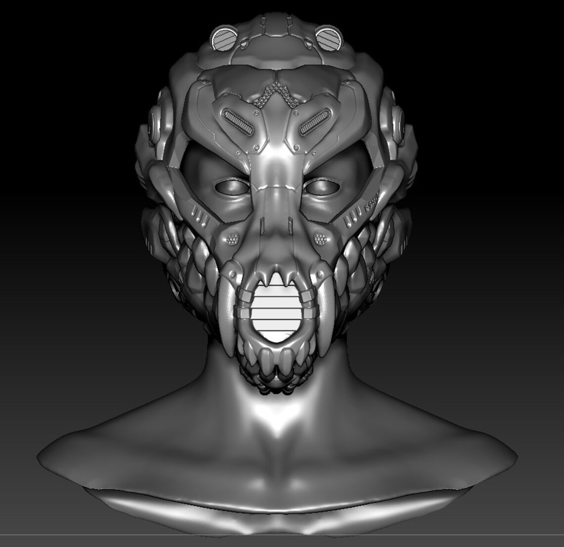 Bionic Skulldog 3d-model for 3d Print cyberskull - Etsy