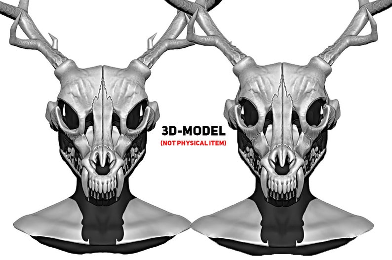 Wendigo Skull Base 3d-model for Print - Etsy
