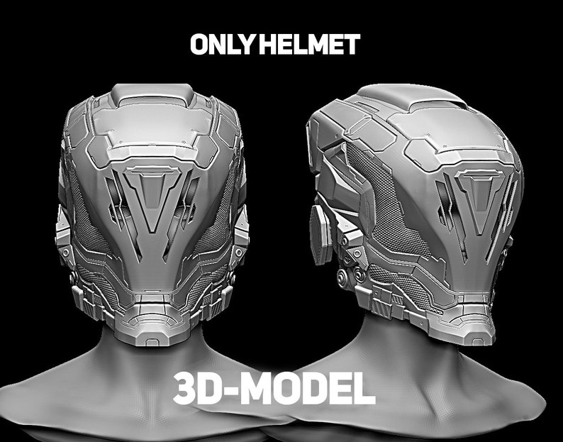 Ghostrunner ONLY Helmet 3d-model for Print - Etsy