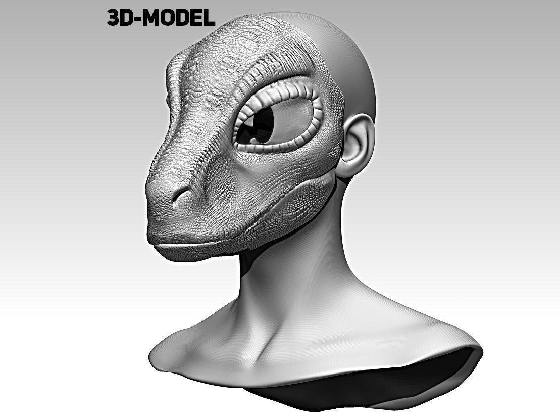 Velociraptor Headbase STL 3d Model for Print - Etsy