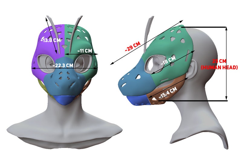Tiger Bee 3d-model of Headbase for Print - Etsy